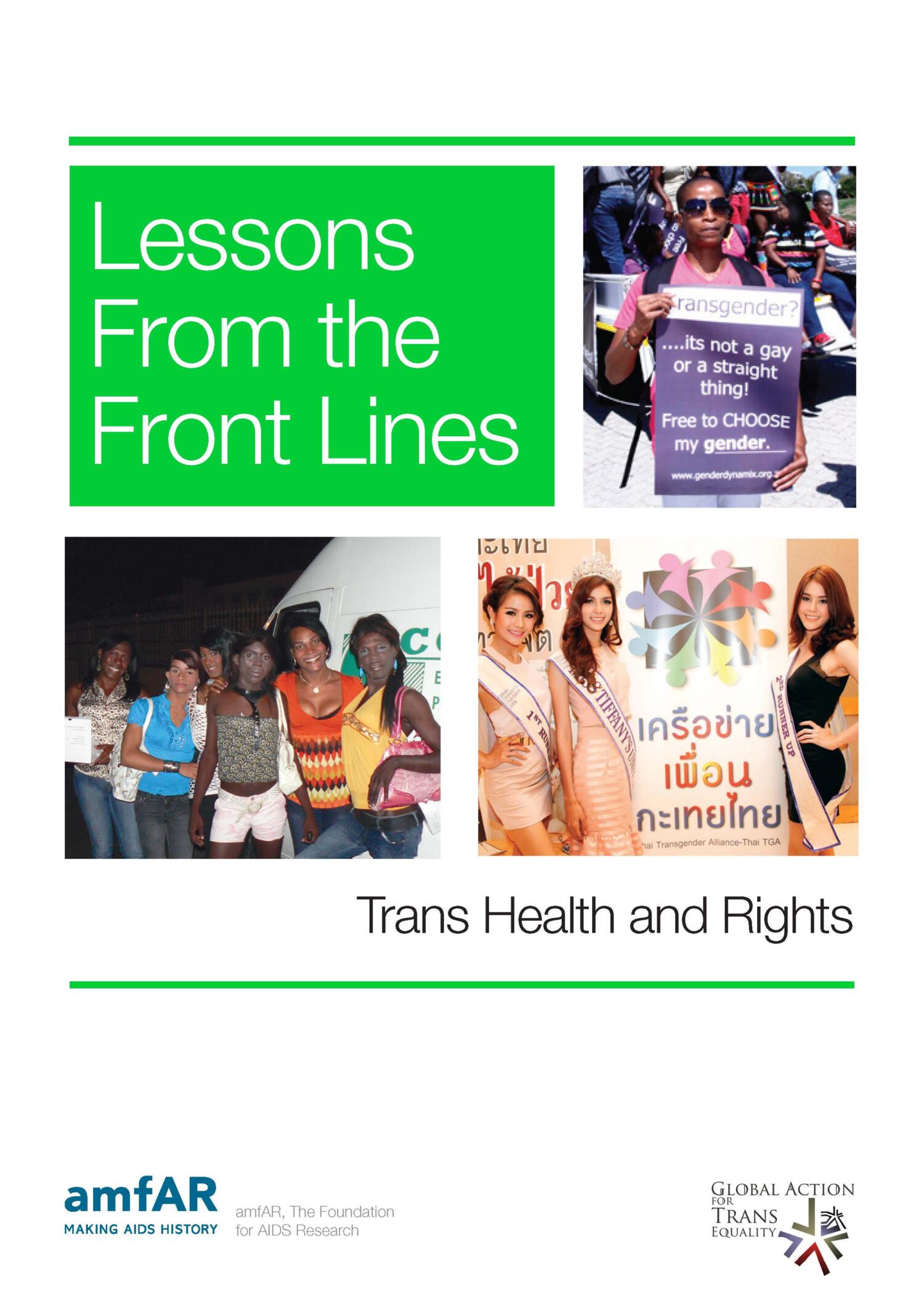 Lessons from the Front Lines: Trans Health and Rights documents — GATE ...