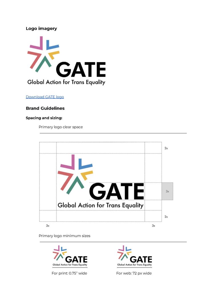 Membership Guidelines for GATE Logo Use — GATE | Global Action for Trans Equality